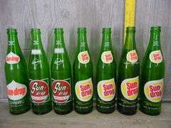 Sun-Drop & 7-Up Soda Bottles, Vess & Pepsi Cardboard Carriers - Dunker ...
