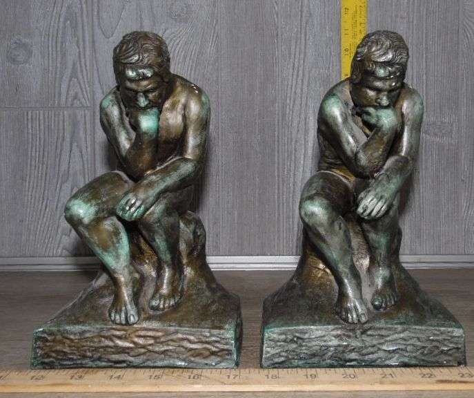 The Thinker Book Ends - Dunker Auction