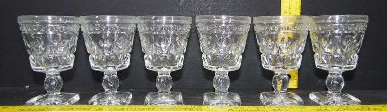 Indiana Glass Colony Park Lane Wine Glasses - Dunker Auction