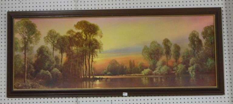 Sunset Glow By A.D. Greer Wall Art - 60" x 24" - Dunker Auction