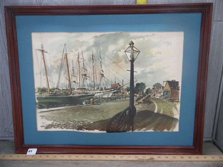 Seaport Street, Mystic Conn. Wall Art By Paul N. Norton - Dunker Auction