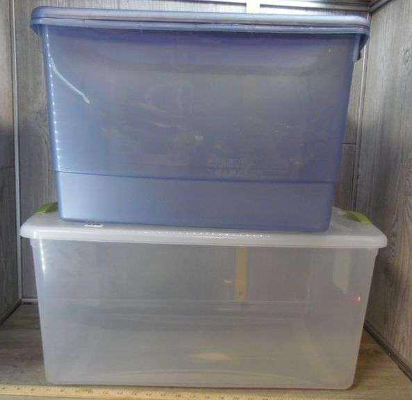 Two Storage Totes With Lids - Dunker Auction