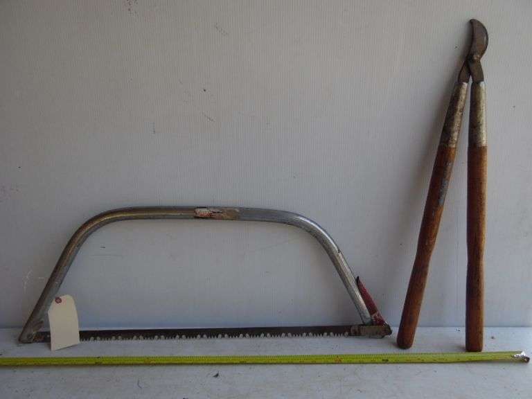 Bow Saw, Pruning Shears, Barb Wire & Clamp - Dunker Auction