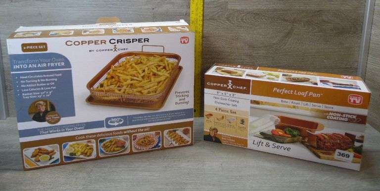 Copper Chef Copper Crisper & Perfect Loaf Pan - Dunker Auction