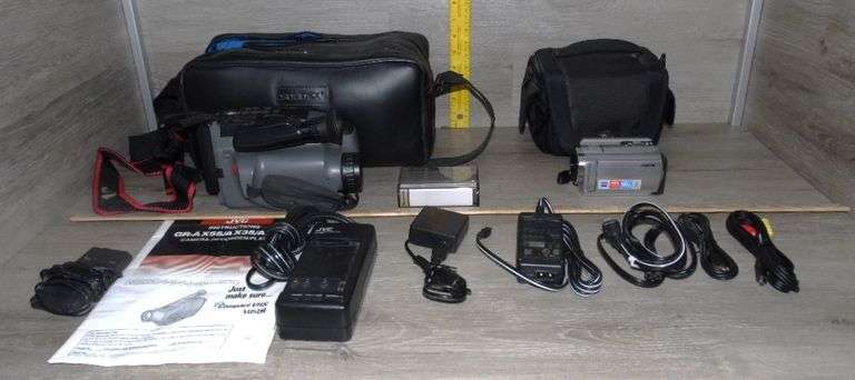 JVC Compact VHS Camera-Recorder/Player & Sony DCR-SR68 Digital - Dunker ...