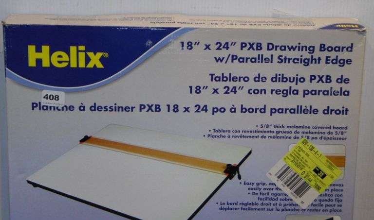Helix 18" x 24" PXB Drawing Board w/Parallel Straight Edge - Dunker Auction