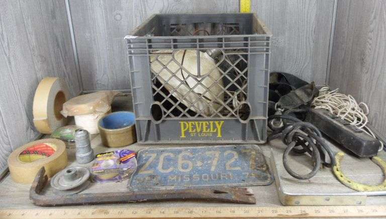 Milk Crate, MO License Plate, Tape, Crowbar, Clamp Light & More ...