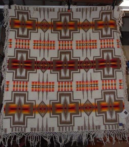 Pendleton Indian Blanket - 68" x 68" - Dunker Auction
