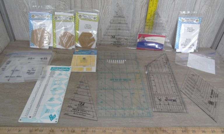 Shape Rulers, Paper Hexagon Pieces, 6x12 Ruler - Dunker Auction