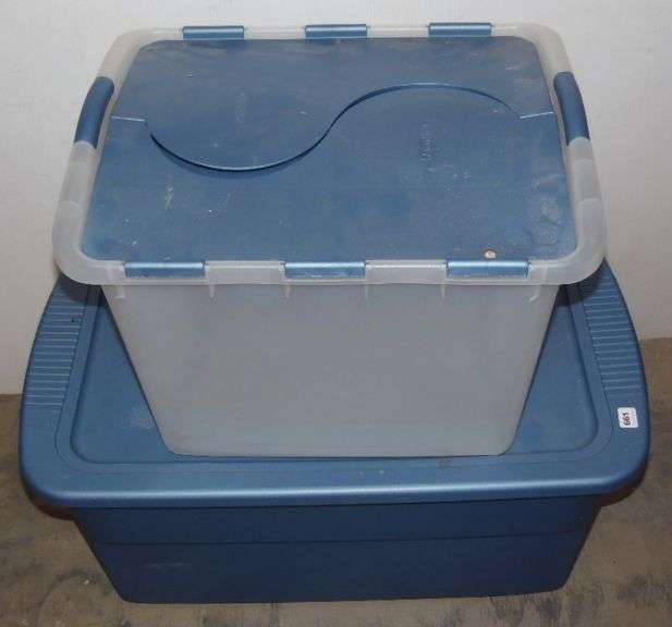 Two Storage Totes With Lids - Dunker Auction