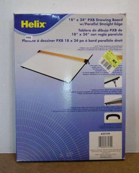Helix 18" x 24" PXB Drawing Board w/Parallel Straight Edge - Dunker Auction