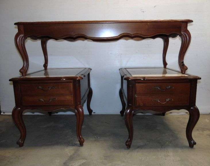 Two Wood End Tables & One Coffee Table - See Description - Dunker Auction