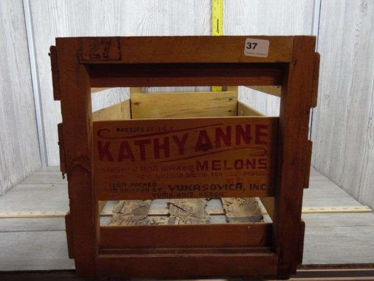 Kathy Anne Melons Wood Crate - Dunker Auction