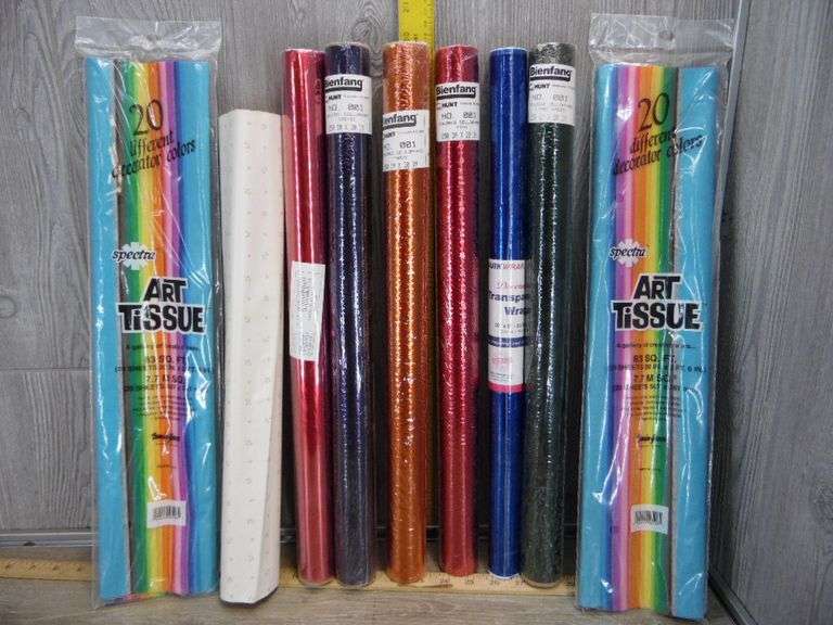 Colored Cellophane, Con-Tact Paper & Tissue Paper - Dunker Auction