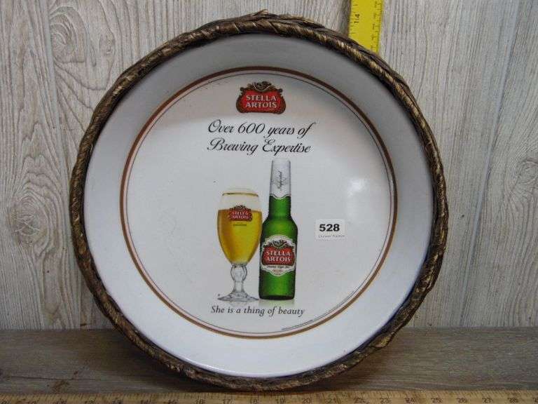 Stella Artois Beer Tray In Basket - Dunker Auction