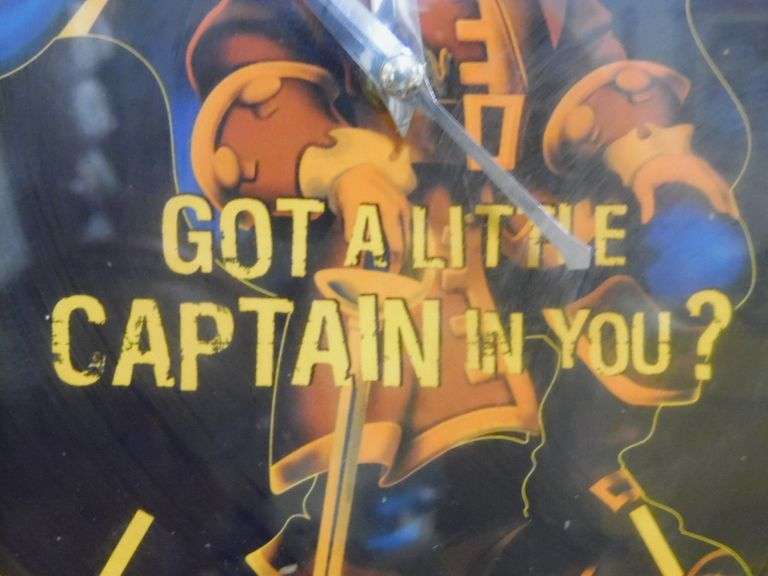 Captain Morgan Official Crew Gear Neon Wall Clock - Dunker Auction