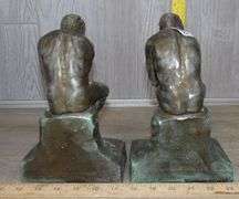 The Thinker Book Ends - Dunker Auction