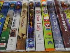 VCR Storage Shelf With Various VCR Tapes - 22 1/2" x 8" x 46 1/2 ...