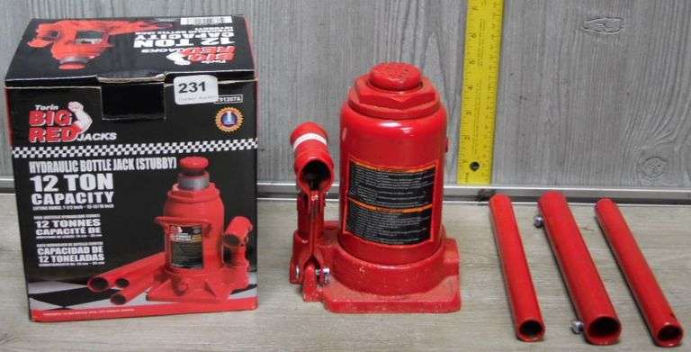 Torin Big Red 12 Ton Hydraulic Bottle Jack - Dunker Auction