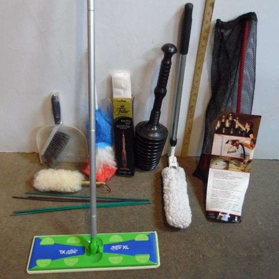 VaccUFlex, Dusters, Plunger, Dustpan, Swiffer XL - Dunker Auction