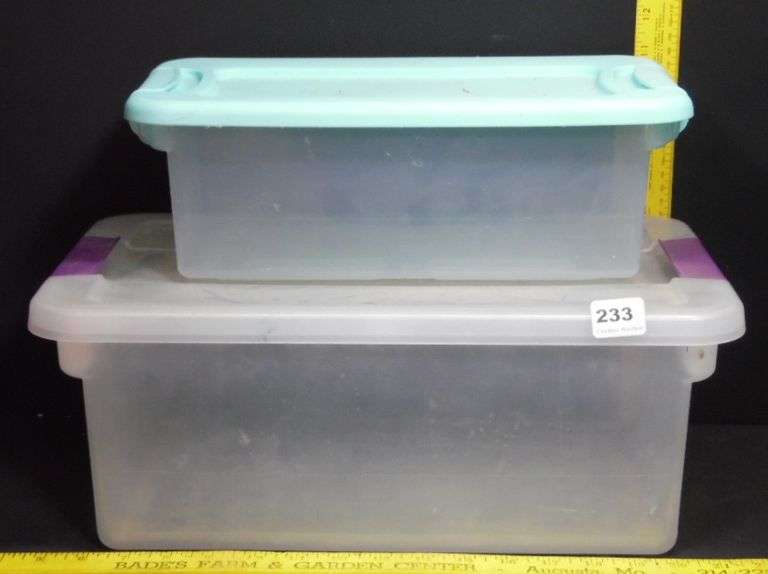 Two Storage Totes With Lids - Dunker Auction