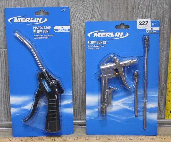 Merlin Pistol Grip Blow Gun & Blow Gun Kit - Dunker Auction