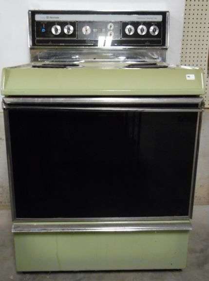 Sears Kenmore Avocado Green Electric Range - 30" x 28" x 47" - Dunker ...