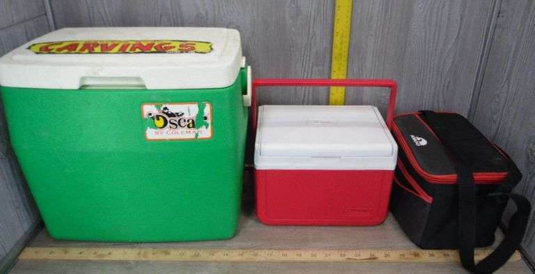 Coolers - Oscar By Coleman, Coleman & Igloo Soft Side - Dunker Auction