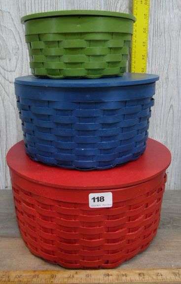 Three Storage Baskets - Dunker Auction