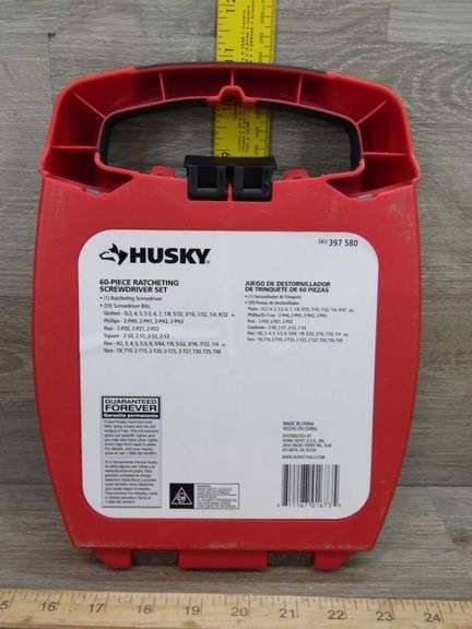 Husky 60 Piece Ratcheting Screwdriver Set - Dunker Auction
