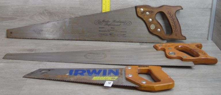 Hand Saws - Irwin, Master Mechanic Professional & Atkins - Dunker Auction