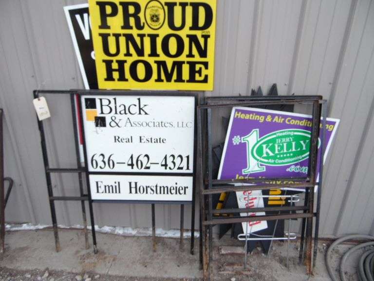 Yard Sign Frames and Signs - Dunker Auction
