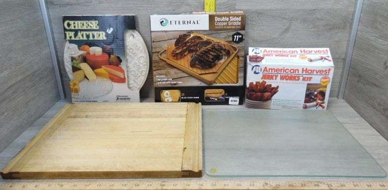 Cheese Platter, Copper Griddle, Jerky Works Kit, Cutting Boards ...