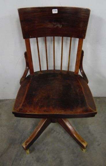 Oak Swivel Office Chair - Dunker Auction
