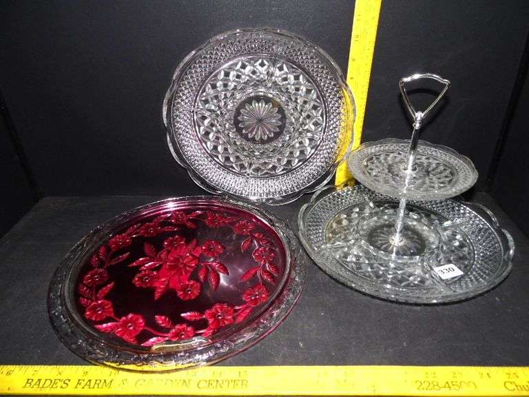 Maestro Flash Cake Plate With Inlaid Silver, Divided Serving Plate & 2 ...