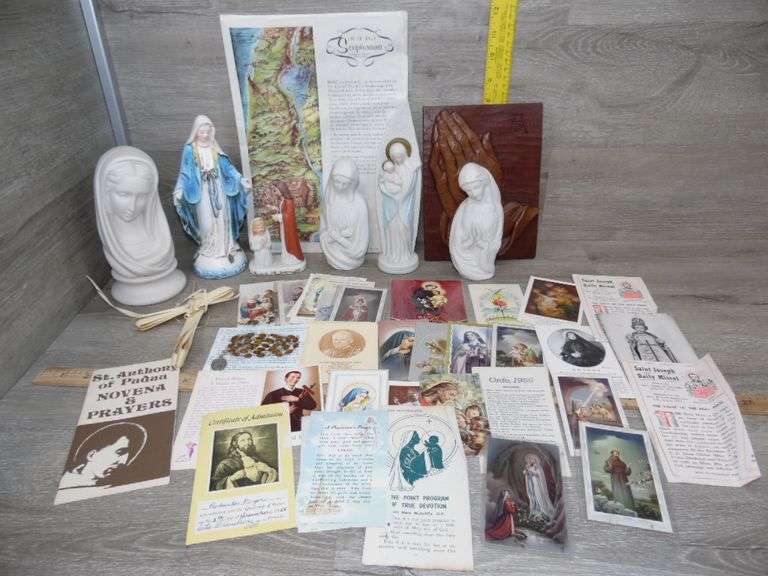 Religious Items - Cards, Figurines - Dunker Auction