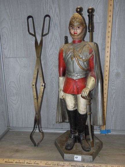 British Soldier Themes Fireplace Tool Set - Dunker Auction