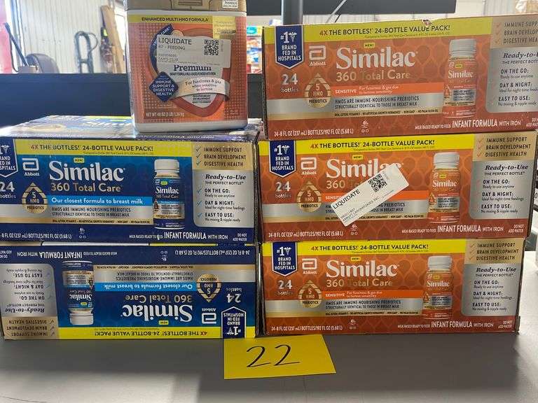 5 BOXES OF SIMILAC READY TO USE FORMULA & 1 CAN OF MEMBERS MARK INFANT ...