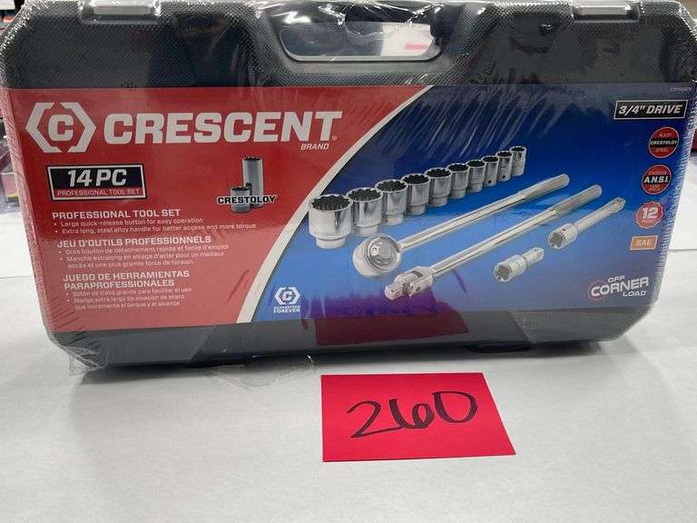CRESCENT 14PC PROFESSIONAL TOOL SET IN CASE - Earl's Auction Company