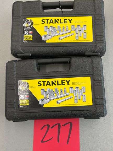 (2) STANLEY 20PC MECHANICS TOOL SETS - Earl's Auction Company