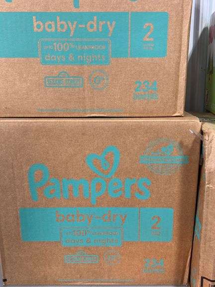 3 BOXES OF PAMPERS DIAPERS & 1 BOX OF HUGGIES BABY WIPES - Earl's ...