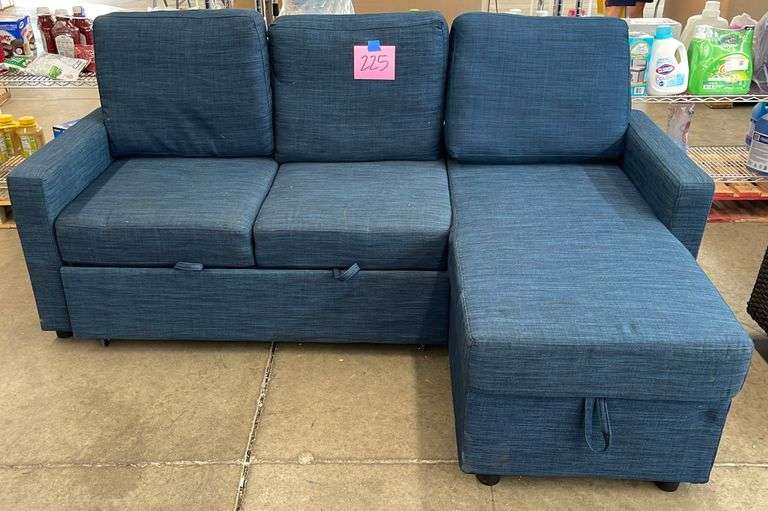 AS IS - ABBYSON LIVING SLEEPER SOFA - BLUE - Earl's Auction Company