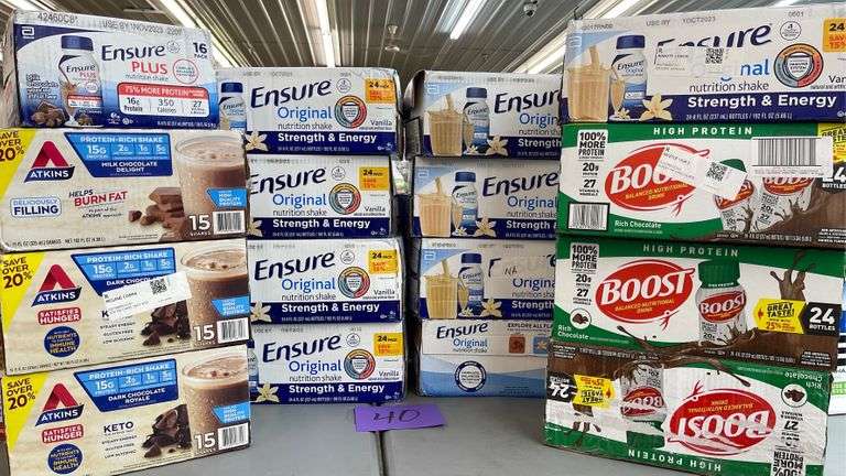 10 BOXES OF ENSURE, 3 BOXES OF BOOST & 3 BOXES OF ATKINS DRINKS - Earl ...