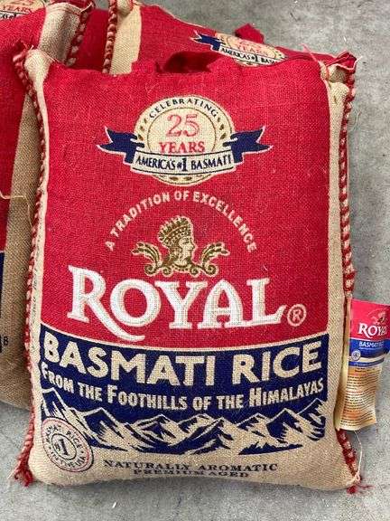 (4) 20LB BAGS OF ROYAL BASMATI RICE - Earl's Auction Company