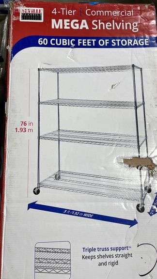 (3) SEVILLE SHELVING RACKS IN BOXES - Earl's Auction Company