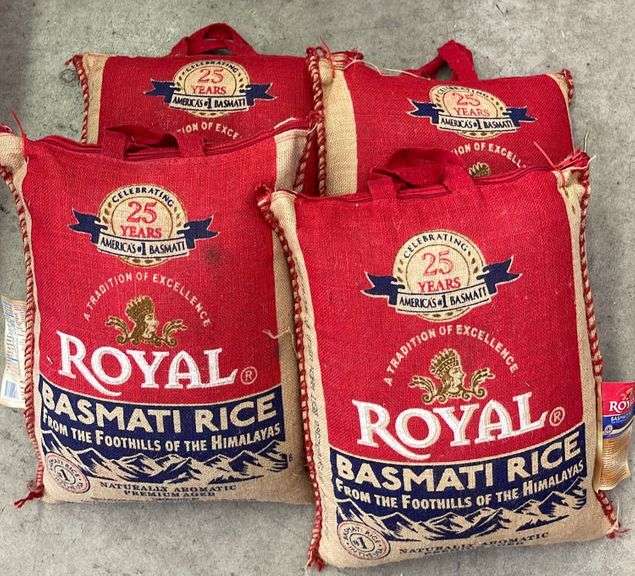 (4) 20LB BAGS OF ROYAL BASMATI RICE - Earl's Auction Company