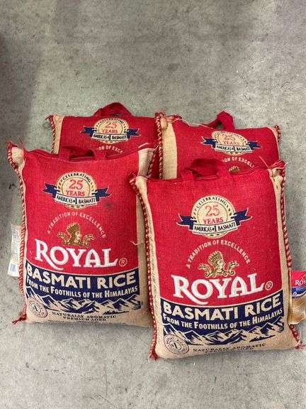 (4) 20LB BAGS OF ROYAL BASMATI RICE - Earl's Auction Company