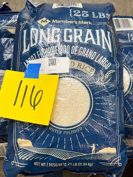 (11) BAGS OF LONGRAIN RICE (25LB PER BAG) - Earl's Auction Company