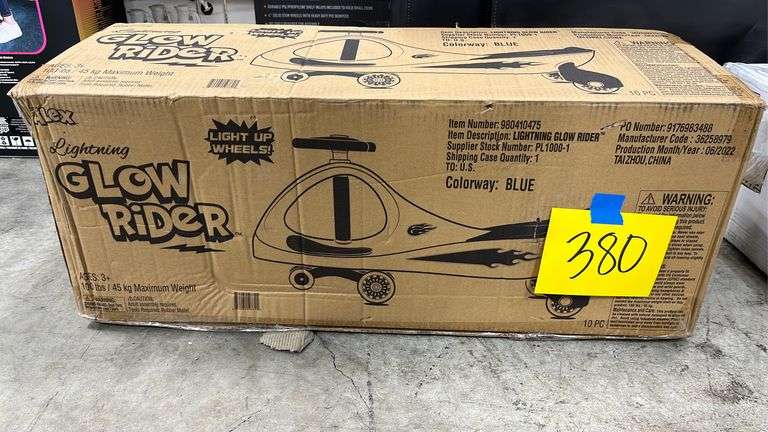 KIDS GLOW RIDER IN BOX - BLUE - Earl's Auction Company