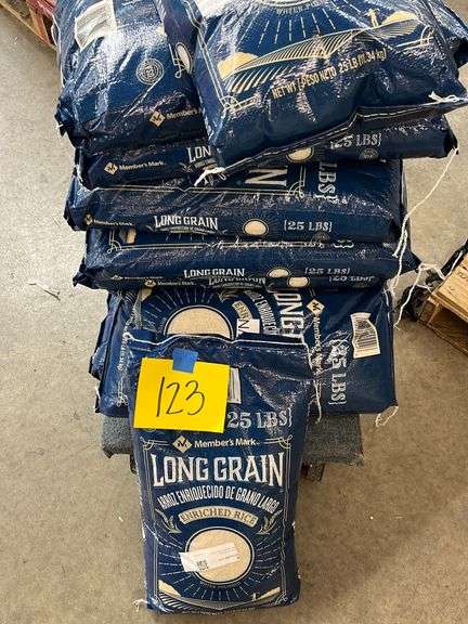 (11) BAGS OF LONGRAIN RICE (25LB PER BAG) - Earl's Auction Company